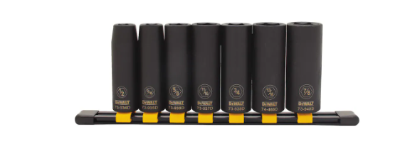 DEWALT DWMT74448OSP Deep Impact Socket Set (SAE) 7pc - Jireh Tools